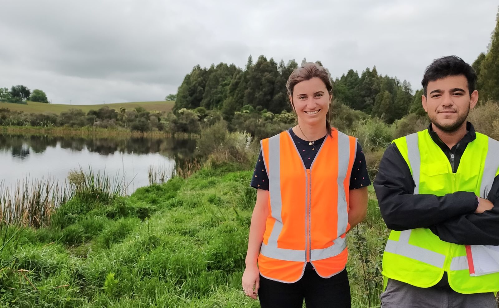Students take on the birds at Lake Rotopiko